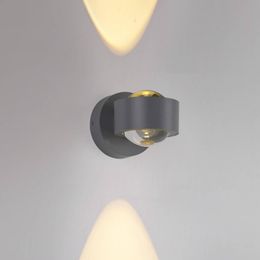 JUST LIGHT. LED-Akku-Wandleuchte Chia silber, Eisen, 3.000 K