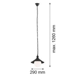ARGON Au&szlig;enh&auml;ngeleuchte Enduro, schwarz, Stahl, Glas, IP44, E27