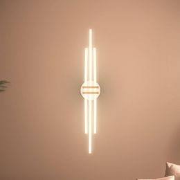 Briloner LED-Deckenlampe Tinka, hellgrau/braun, L&auml;nge 98 cm