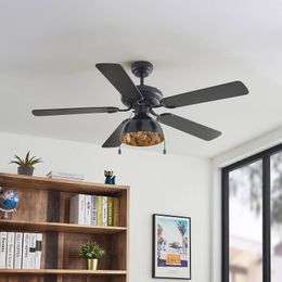 LUCANDE Deckenventilator mit Licht Shamoian, leise, Ø 130 cm