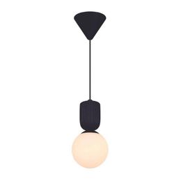 Nordlux H&auml;ngeleuchte Sadie, schwarz, &Oslash; 15 cm, Glas/Keramik
