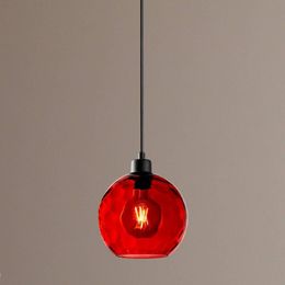 Opviq Pendelleuchte Benek, rot, Glas, Ø 20 cm, E27