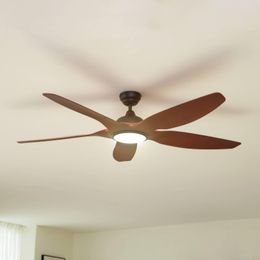 LUCANDE LED-Deckenventilator Omendo, schwarz, DC, leise, CCT