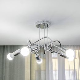 Helam Deckenleuchte Oxford, chrom, 5-flammig, Ø 47 cm, Metall