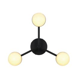 Nordlux Deckenleuchte Contina, schwarz, Ø 48 cm, Metall/Gas