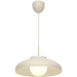 Pendelleuchte Latif, beigefarben, Ø 40 cm, Messing