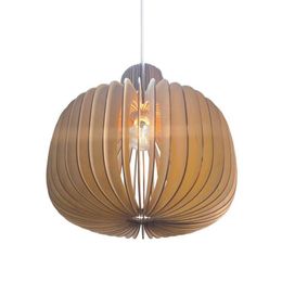 Nordlux Pendelleuchte Hazo, Ø 43 cm, naturfarben, Holz