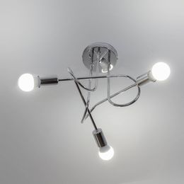 Helam Deckenleuchte Oxford, chrom, 3-flammig, Ø 44 cm, Metall