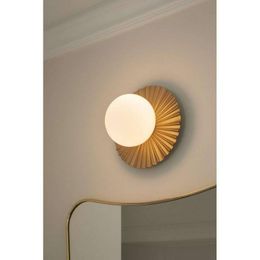 Nuura Wandlampe Liila Muuse, Ø 20 cm, IP44, gold/opal