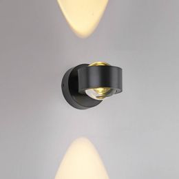 JUST LIGHT. LED-Akku-Wandleuchte Chia schwarz Eisen 3.000 K