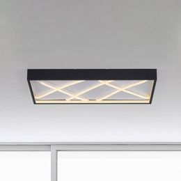 JUST LIGHT. LED-Deckenleuchte Mikado, 60 x 30 cm, schwarz