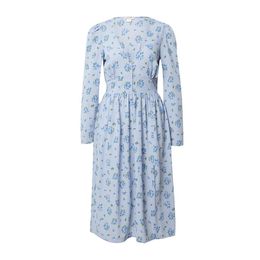 MONKI Kleid Damen Größe 36 blau / pastellblau / weiß Winterkleid