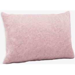 Kissenbezug WOLKENFELD "Flanell Baumwolle Kopfkissenbezug - Premium Kissenbezug", silber, rose, B:40cm L:80cm, Flanell, Obermaterial: 100% Polyester, Kissenbezüge, Größe 80x80, 40x80 und 70x90 cm; versteckter Reißverschluss