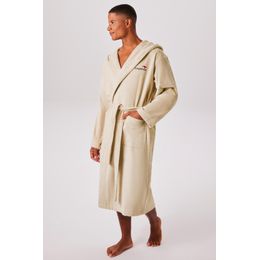 Unisex-Bademantel Kangaroos "Cassidy, für Damen & Herren, Standardlänge & Überlänge" Gr. L, creme, L:125cm, Walkfrottee, Hausmäntel, mit Taschen, Männer und Frauen, Baumwolle, Reise, Hotel, Sauna, S-3XL