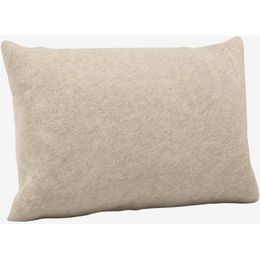 Kissenbezug WOLKENFELD "Flanell Baumwolle Kopfkissenbezug - Premium Kissenbezug", beige, B:80cm L:80cm, Flanell, Obermaterial: 100% Polyester, Kissenbezüge, Größe 80x80, 40x80 und 70x90 cm; versteckter Reißverschluss