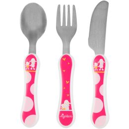 Kinderbesteck Sigikid "Schaf Schnuggi Classic", Kinder, Gr. 3 Stk., pink, Edelstahl, Essbesteck-Sets