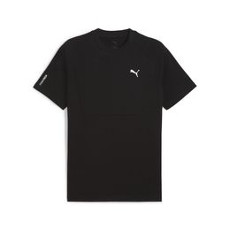T-Shirt Puma "TECH TEE", Herren, Gr. M, schwarz (Puma schwarz), Jersey, Obermaterial: 100% Baumwolle, unifarben, regular fit normal, Rundhals, Shirts