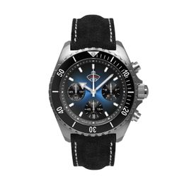 Chronograph RUHLA "Glasbach Cup", schwarz, Armbanduhren, Herren, Quarzuhr, Herrenuhr, Datum, Stoppfunktion, Saphirglas, Made in Germany