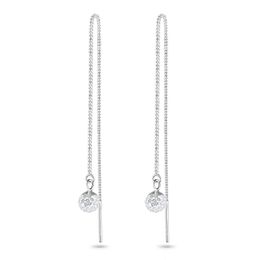 Paar Ohrh&auml;nger Elli "H&auml;nger Kugel 925 Silber, mit Kristallen von Swarovski", wei&szlig;, Ohrringe, Damen, onesize,mit Steinen, Silber 925 (Sterlingsilber)