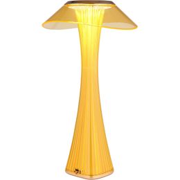 Globo LIGHTING LED Tischleuchte "AMBRA", goldfarben matt, Ø 15,1cm H: 29,3cm, 1 Stk., Leuchten, Tischlampe/Touchdimmer/Akku/Leuchtdauer ca. 6 Std