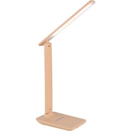 Globo LIGHTING LED Tischleuchte "BULLA", pfirsichfarben matt, H: 56,5cm, Leuchten, Tischlampe/Arbeitszimmer/Bürotischleuchte