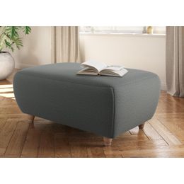 Polsterhocker Home Affaire "Boston", grau, B:107cm H:47cm T:74cm, Struktur (100% Polyester);Luxus-Microfaser Florence (100% Polyester);Chenille (100% Polyester);NaturLEDER (reines Rindsleder), Hocker, Polsterhocker, in 4 Bezugsqualit&auml;ten, auch in NaturLEDER
