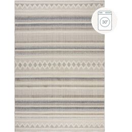 Teppich FLAIR RUGS "Everett waschbar", bunt, B:78cm H:4mm L:150cm, Kunstfaser, Teppiche, Teppich Wohnzimmer, Schlafzimmer, Hoch-Tief Effekt