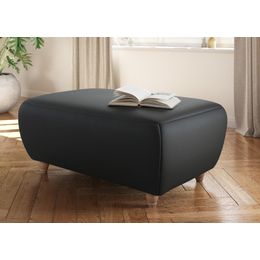 Polsterhocker Home Affaire "Boston", schwarz, B:107cm H:47cm T:74cm, Struktur (100% Polyester);Luxus-Microfaser Florence (100% Polyester);Chenille (100% Polyester);NaturLEDER (reines Rindsleder), Hocker, Polsterhocker, in 4 Bezugsqualit&auml;ten, auch in NaturLEDER
