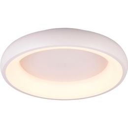 Trio LEUCHTEN LED Deckenleuchte "CARDONA, runde LED Deckenlampe Büro, Ø 46cm, 3300 Lumen 29W, dimmbar", weiß (weiß matt), 1, Ø 46,5cm H: 10cm, 1 Stk., Leuchten, CCT - Lichtfarbe einstellbar 2300/3000/4000K, auch Wandmontage möglich