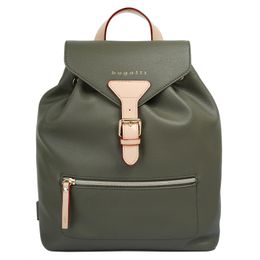 Cityrucksack Bugatti "ELLA", Gr. B/H/T: 30cm x 30cm x 10cm, onesize, grün, Kunstfaser, unifarben, Rucksäcke