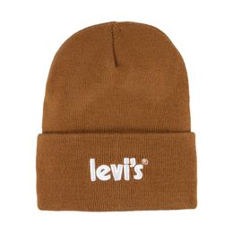 Beanie LEVI'S KIDS "LAN POSTER LOGO BEANIE", Jungen, cathay spice, Kunstfaser, Mützen, UNISEX