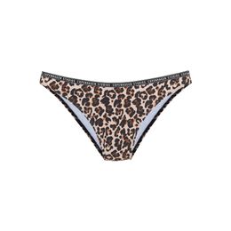 Bikini-Hose Copenhagen Studios "Leody", Damen, Gr. 34, N-Gr, braun, bedruckt, Obermaterial: 84% Polyamid, 16% Elasthan. Futter: 92% Polyester, 8% Elasthan, Animalprint, Badehosen, Mit trendigem Animalprint