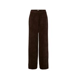 N&uuml;mph Chinohose N&Uuml;MPH "N&uuml;mph Trousers NUTHEA", Damen, Gr. 38, Normalgr&ouml;&szlig;en, schwarz coffee, Obermaterial: 90% Baumwolle, 8% Polyamid, 2% Elasthan, Hosen Chinohose