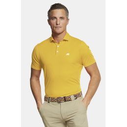 T-Shirt MEYER "Tiger", Herren, Gr. XXL, gelb, 90% Polyamid;10% Elasthan, unifarben, regular fit, V-Ausschnitt, gerader Abschluss, Shirts, aus nachhaltiger Herstellung, Golf