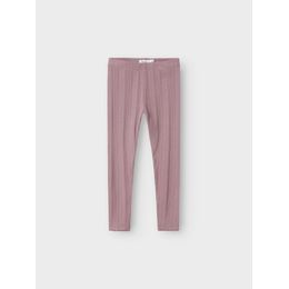 Leggings name it "NMFJULIA LEGGING NOOS", Mädchen, Gr. 122, N-Gr, lila (elderberry), Web, Obermaterial: 100% Baumwolle, unifarben, normal knöchellang, Hosen