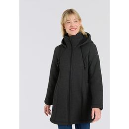 Strickfleecejacke CMP, Damen, Gr. 36, carbone meliert, Obermaterial: 100% Polyester, Jacken