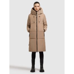 Steppmantel Khujo "JASMINE", Damen, Gr. L, cookie beige, 100% Polyester, unifarben, eingesetzt elastischer Bund mit Windstopper, Mäntel