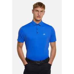 T-Shirt MEYER "Tiger", Herren, Gr. L, blau (royal blau), 90% Polyamid;10% Elasthan, unifarben, regular fit, V-Ausschnitt, gerader Abschluss, Shirts, aus nachhaltiger Herstellung, Golf