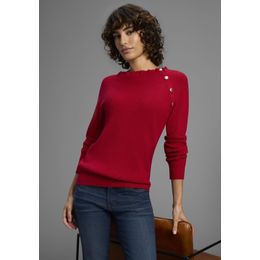 Laura Scott Damen Strickpulloverrot m&eacute;lange, Gr. 46, meliert, Feinstrick, Obermaterial: 50% Viskose, 28% Polyester, 22% Polyamid, Pullover,