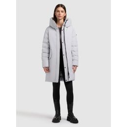 Kurzmantel Khujo "MANTEL", Damen, Gr. L, platinum grau, 100% Polyester, unifarben, eingesetzt gerader Abschluss, Mäntel
