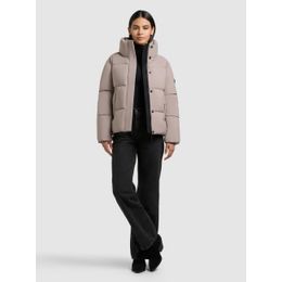 Steppjacke Khujo "JACKE", Damen, Gr. L, greige, 100% Polyester, unifarben, eingesetzt gerader Abschluss mit innenliegendem Gummizug, Jacken