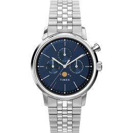 Timex Uhren - Quarz-Analoguhr Marlin&reg; Moon Phase - Gr. unisize - in Silber - f&uuml;r Damen