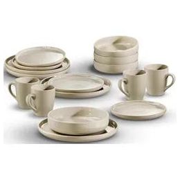 Kombiservice "Geschirr-Set, Service Liliane", beige (greige), 16 Stk., Steinzeug, LeGer Home by Lena Gercke, Geschirr-Sets, skandinavische, minimalistische Formensprache, 16 Teile