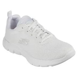 Sneaker Skechers "FLEX APPEAL 4.0 BRILLINAT VIEW", Damen, Gr. 38, weiß (sanftes weiß), Synthetik, Textil, Schuhe, Freizeitschuh, Halbschuh, Schnürschuh mit Air Cooled Memory Foam