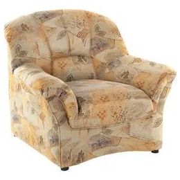 Sessel DOMO collection "Bahia zeitlos, elegant mit bequemen Armlehnen", beige, B:102cm H:91cm T:92cm, Struktur (100% Polyester);Luxus-Microfaser (100% Polyester), mit Muster, Sessel, Polstersessel Einzelsessel, inklusive Federkern