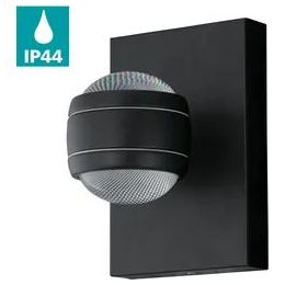LED Außen-Wandleuchte Eglo "Sesimba", schwarz, B:13cm H:19,5cm T:14cm, Leuchten
