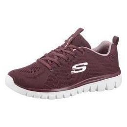 Sneaker Skechers "Graceful - Get Connected", Damen, Gr. 35, rot (bordeaux), Textil, Schuhe, Freizeitschuh, Halbschuh, Schnürschuh für die Maschinenwäsche geeignet
