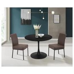 Esstisch Inosign "Jahwe, TOPSELLER", schwarz, B:100cm H:75cm T:100cm, Tische, mit Gestell aus Metall, Küchentisch, Tisch