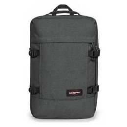Freizeitrucksack Eastpak "TRAVELPACK", Gr. B/H/T: 33cm x 51cm x 20cm, schwarz (schwarz denim), Polyester, unifarben, Rucksäcke, 2 in 1 Rucksack und Tragetasche