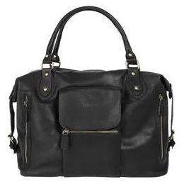 FORTY° Shopper FORTY, Damen, Gr. B/H/T: 41cm x 35cm x 18cm onesize, schwarz, Leder, beschichtet, glänzend, Taschen, echt Leder, Made in Italy